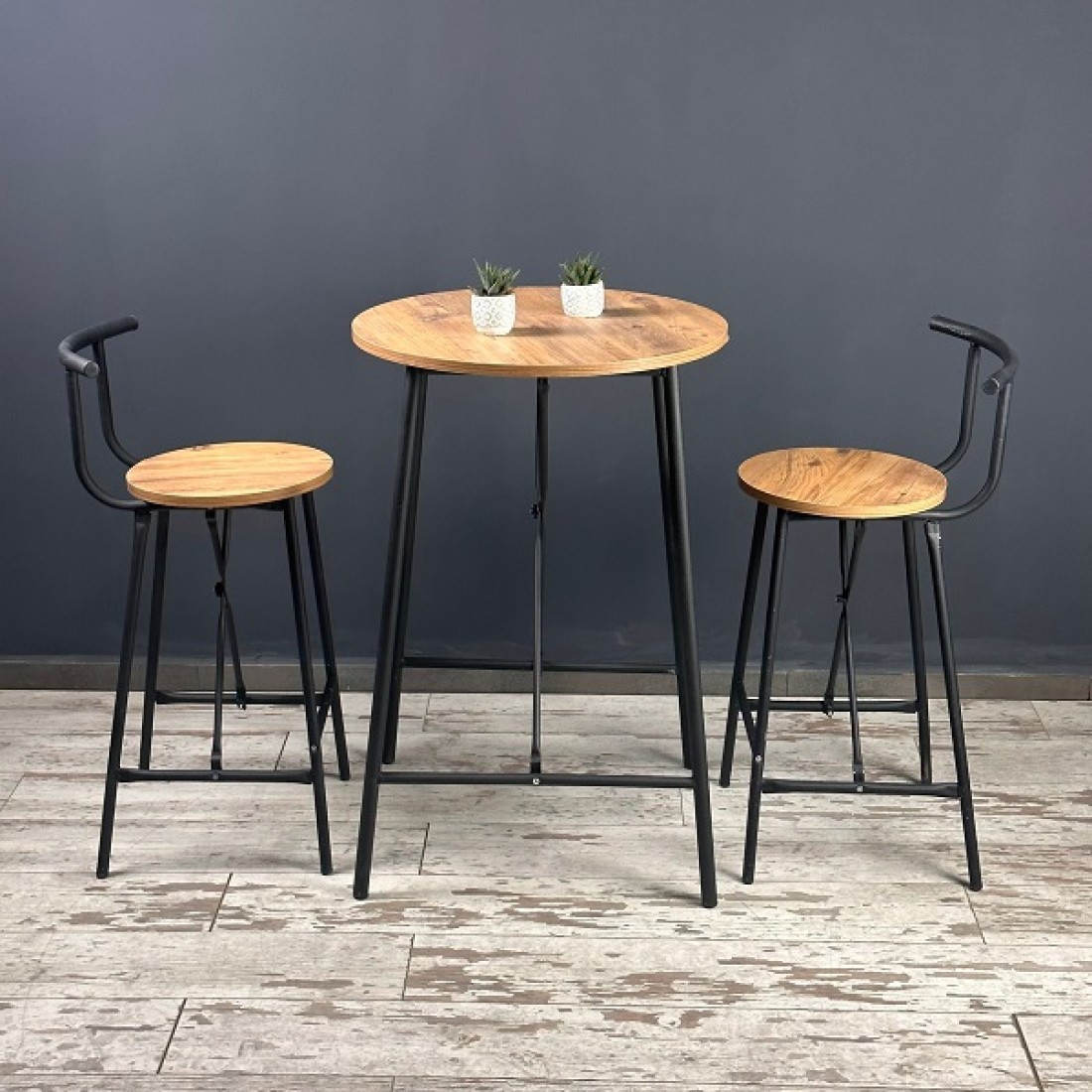 Bar Masası Mutfak Oval 2 Kişilik Yemek Masası